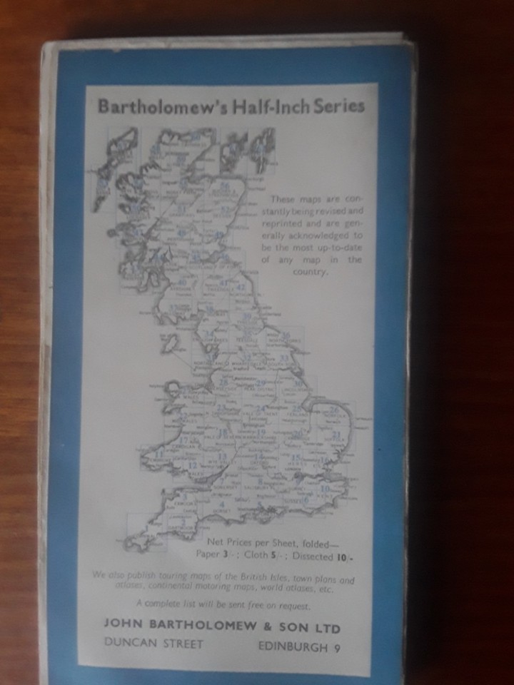 NORFOLK BARTHOLOMEW'S HALF INCH CONTOURED MAP SHEET 26 | eBay UK