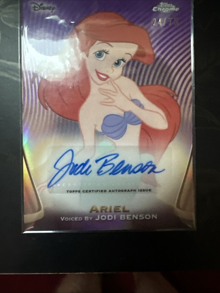 2025 Topps Chrome Disney Ariel The Little Mermaid Voice Actress AUTO PURPLE /75 | eBay
