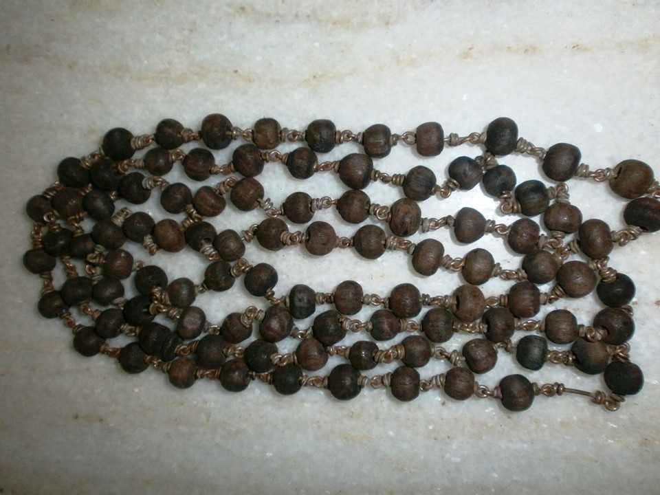 VINTAGE PRAYER BEADS WITH BRASS FITTING TASBIH RARE RELIGIOUS ISLAM ...