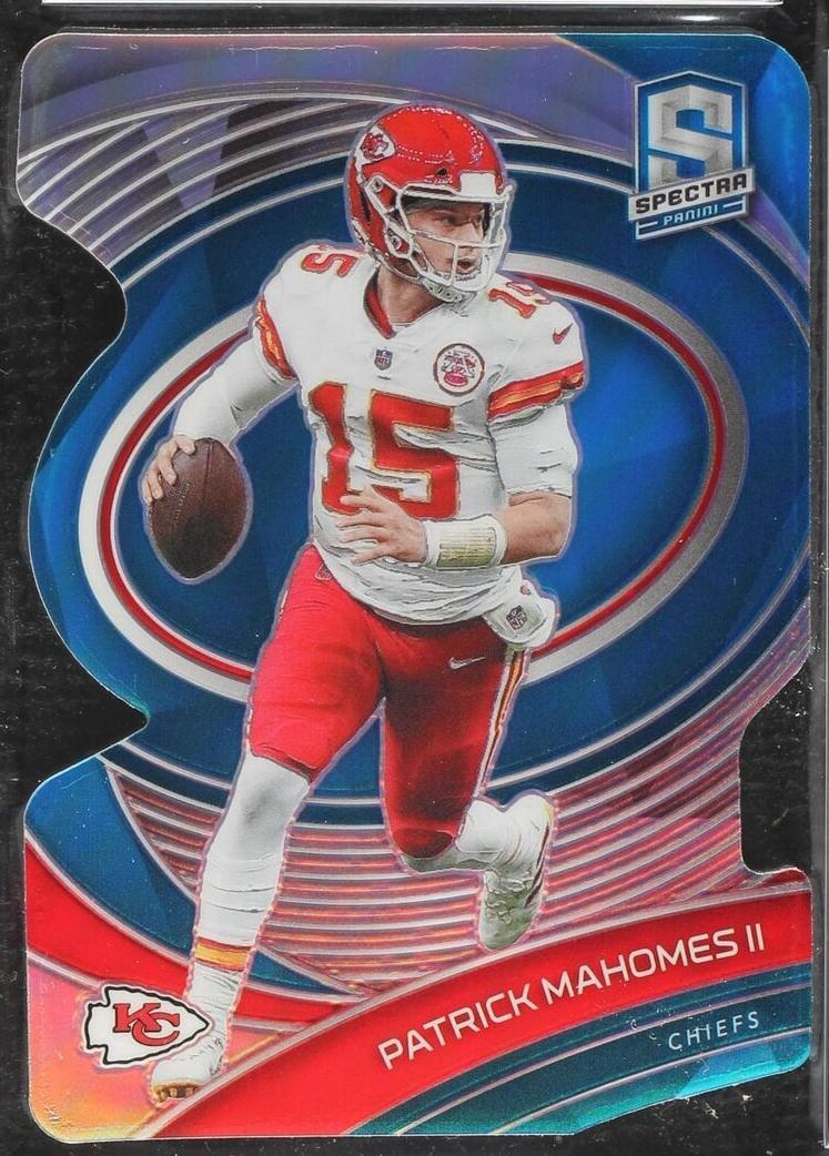 2021 Panini Spectra - Patrick Mahomes II #47 Neon Blue Prizm Die-Cut ...