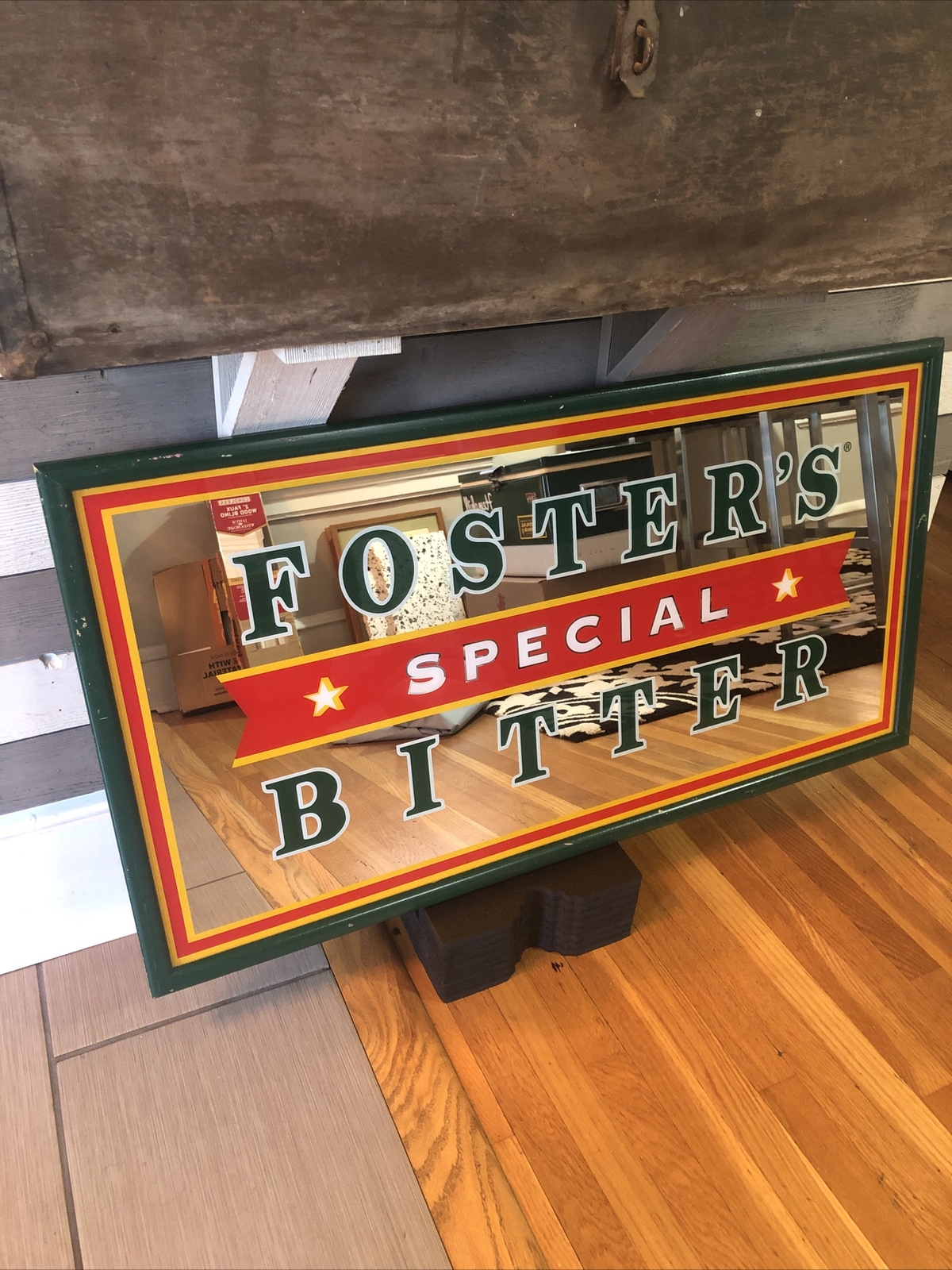 VINTAGE FOSTER'S SPECIAL BITTER BEER MIRROR BAR SIGN BARWARE MAN CAVE ...
