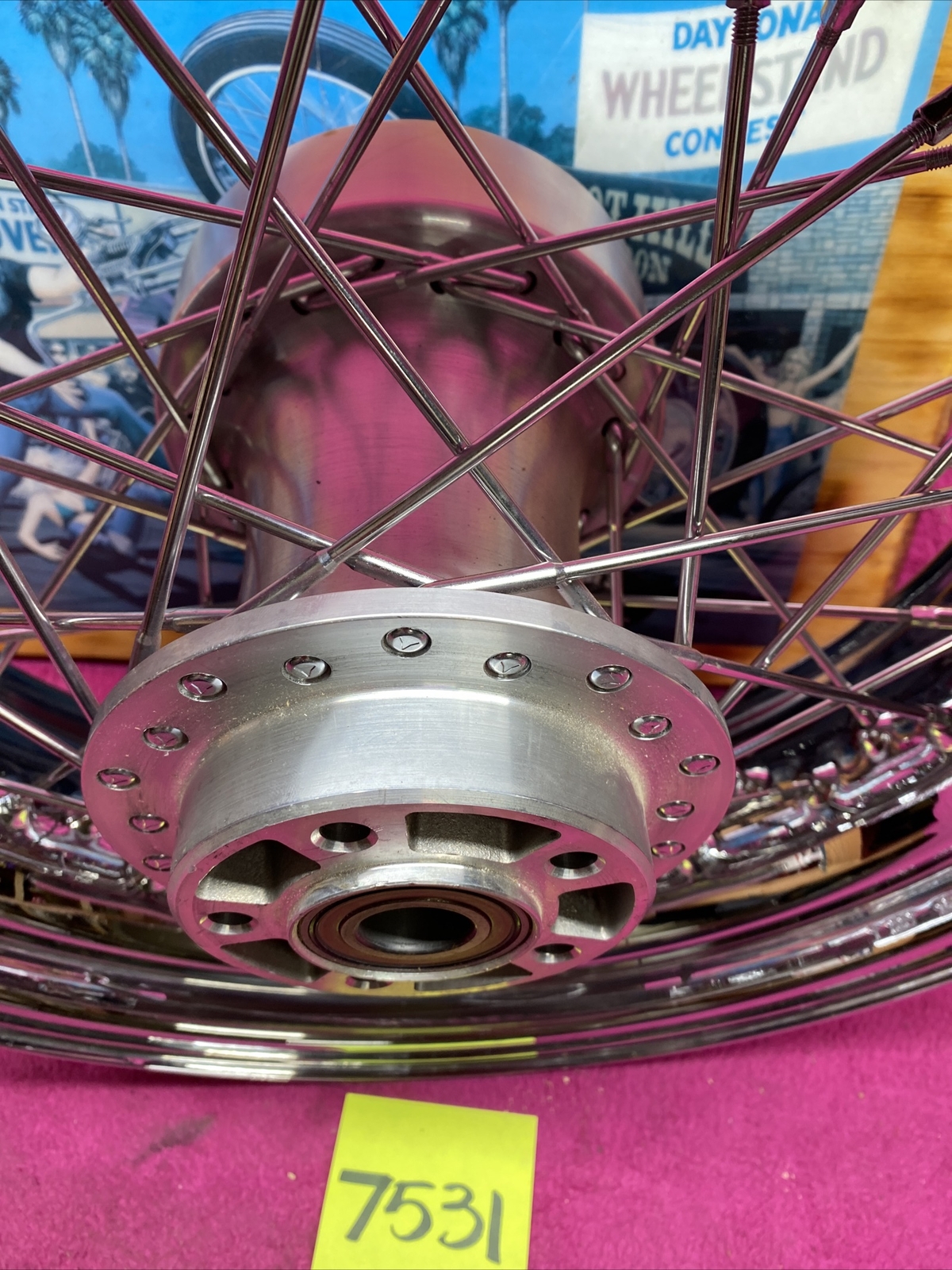 harley touring 2009 up spoke wire wheel rim rear 16x5 chrome roadking ...