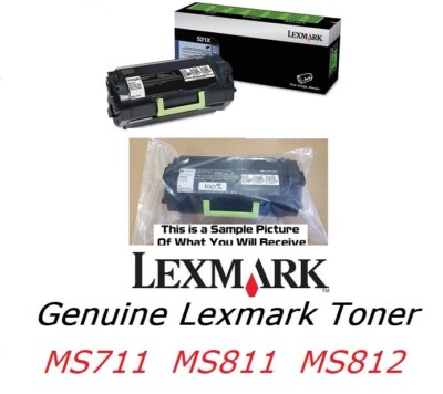 New Genuine UNUSED Lexmark 521X Toner MS711 MS811 MS812 52D1X00 SEALED ...