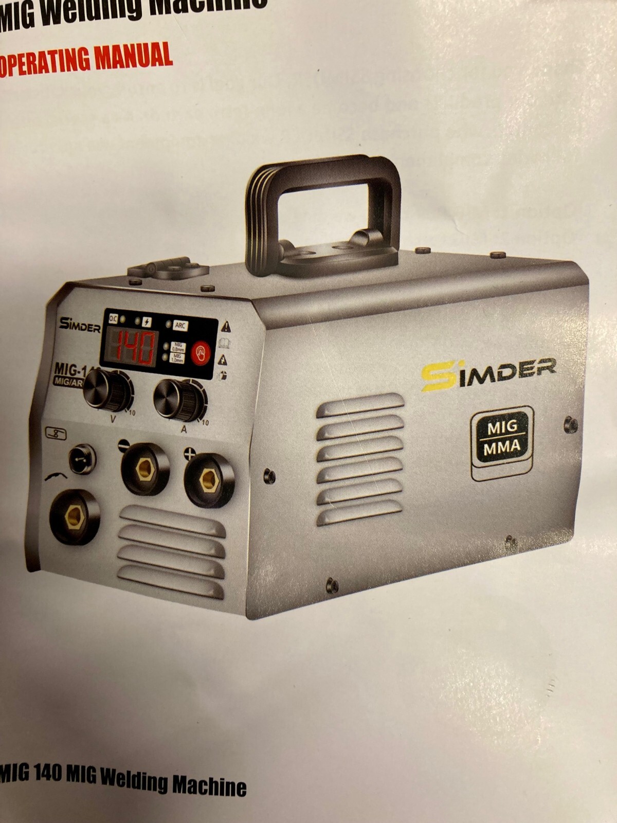 Simder MIG-140S Gasless 2 in 1 MIG Welder, 110V/220V - (open bx) | eBay