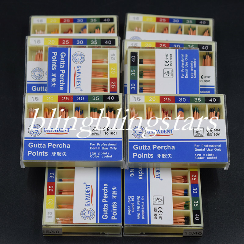 120 Pcs Dental Gutta Percha Absorbent Paper Points Endodontic GAPADENT ...