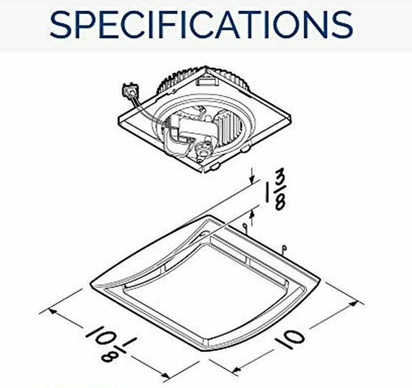 Bathroom Grille 60 CFM Fan Motor Assembly For Broan-NuTone 690NT 690 ...