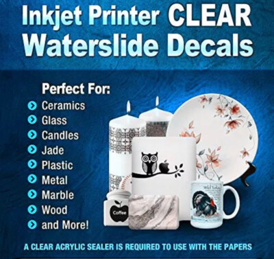 Inkjet Waterslide Decal Paper Clear Water Slide Transfer 8.3"x11.7" A4 ...