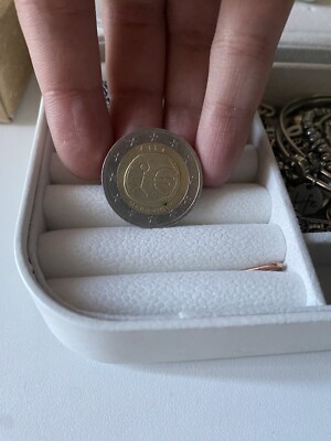 moneta 2 euro rara, omino stilizzato con simbolo euro. Irlanda 1999 ...