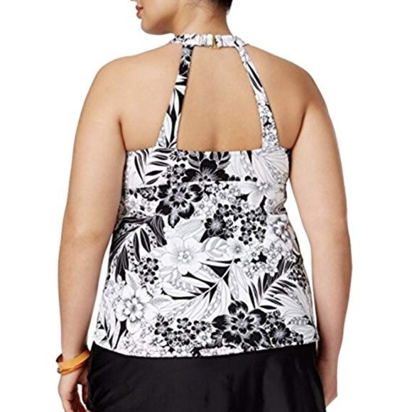 Nwt Island Escape Swimsuit Bikini Tankini Top Plus Sz 20w H Back