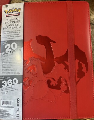 Pokémon TCG Charizard Binder, 20 18-PKT Pages Holds Total Of 360 Cards ...