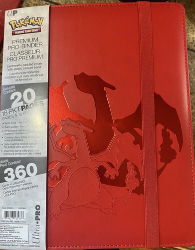 Pokémon TCG Charizard Binder, 20 18-PKT Pages Holds Total Of 360 Cards ...