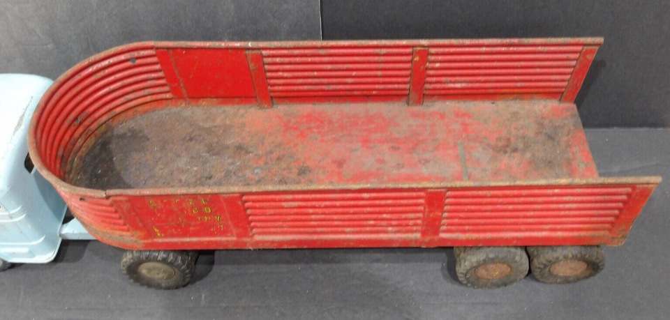 Vintage Structo Steel Transport Truck C-3044 & Trailer Pressed Steel ...