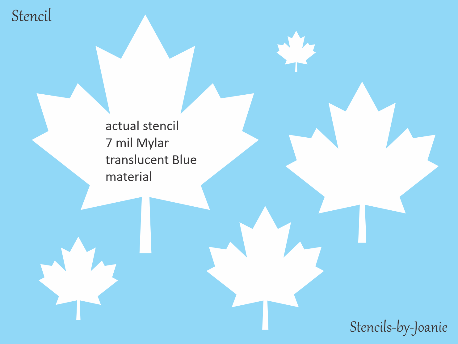 Joanie Stencil Maple Leaf Canada Art Craft Flag Toronto Custom Shapes ...