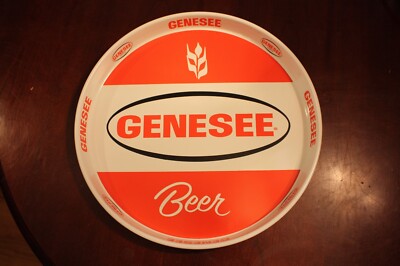 VINTAGE BRAND NEW GENESEE BEER ROCHESTER NEW YORK METAL LOGO BEER TRAY ...