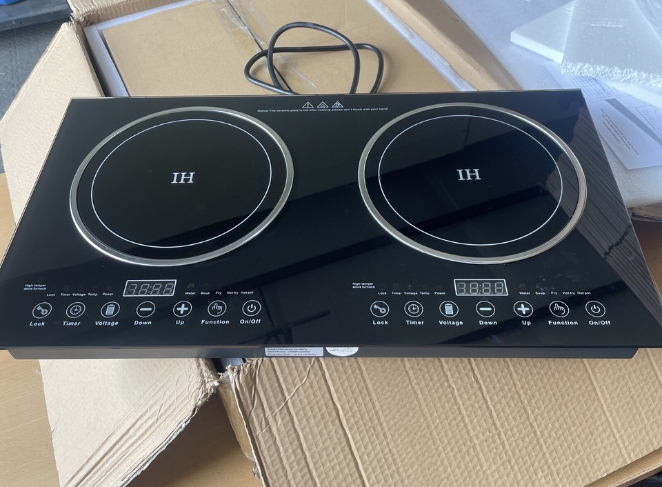 Induction Cooktop 2-Burner Electric Stove Top Hot Plate Touch Control ...
