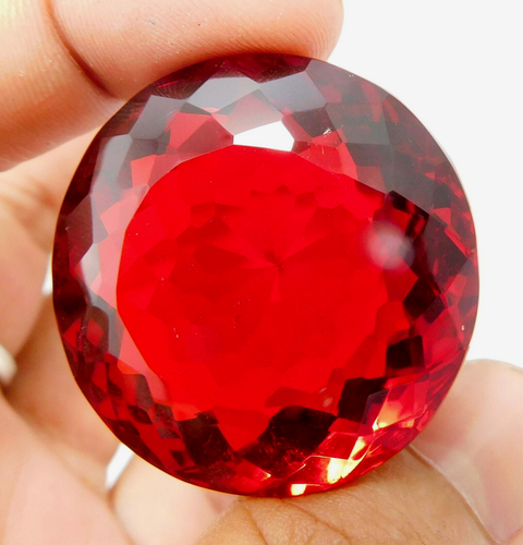 Natural 120 Ct Brazilian Red Color Topaz Round Cut EGL Certified Loose ...