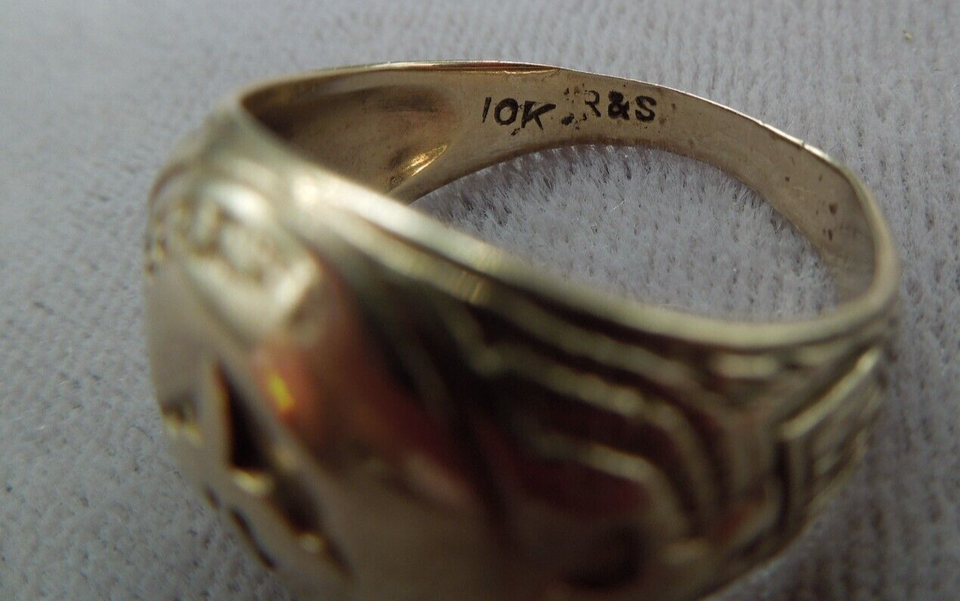Early Rare R & S WWII Army Air Corps Pilot Ring USA 10k Yellow Gold ...