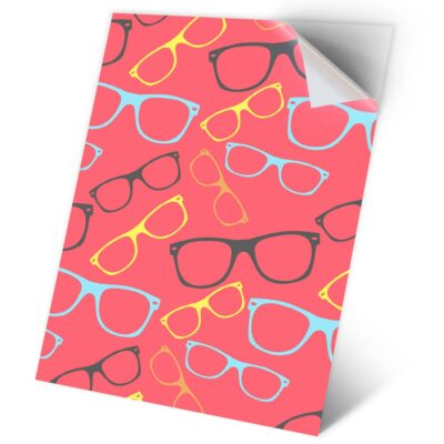 1 x Vinyl Sticker A2 - Cute Pink Glasses Opticians Glass #8768 | eBay UK