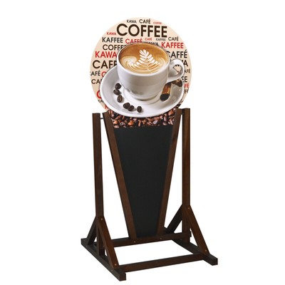 Sidewalk Sign COFFEE CUP CAFÉ A-frame Water Resistant Wooden Pavement ...