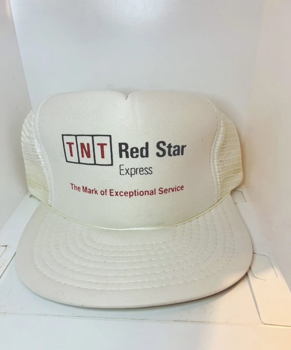 Vintage TNT Red Star Express Trucker Hat Snapback Cap White | eBay