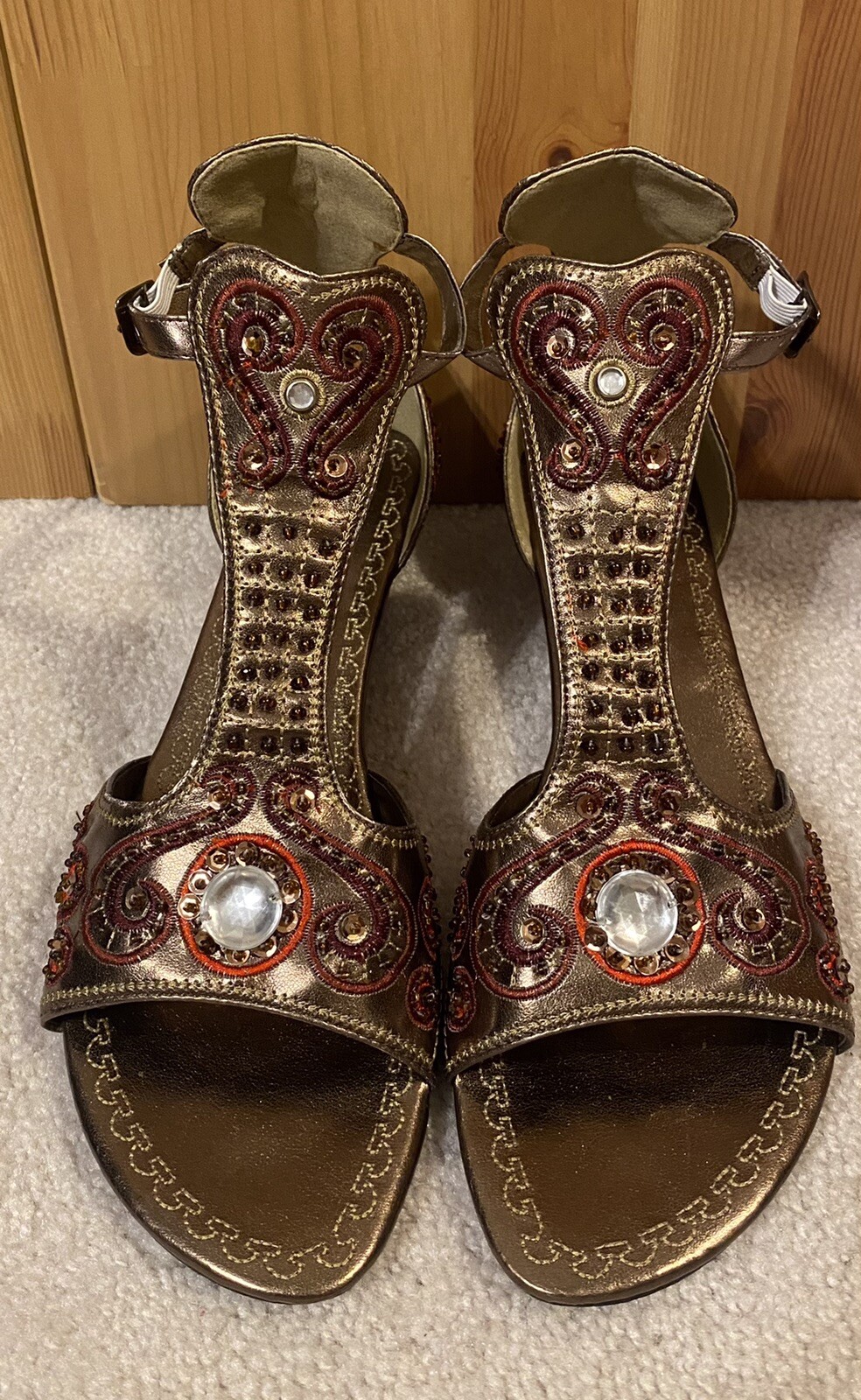 J LOREN COLLECTION WOMENS SIZE 8 FLAT SANDALS Gipsy | eBay