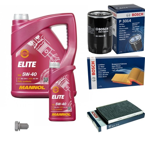 Bosch Inspection Set 6L mannol Elite 5W-40 pour Siège VW Cordoba 6K1 ...