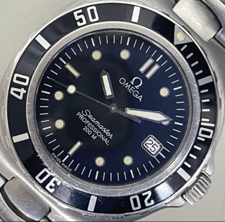 OMEGA Seamaster professional 200 Black Dial Quartz Men's Watch Used | eBay