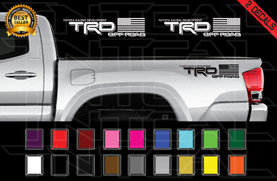 TRD Off Road Decal Set American Flag Fit: Toyota Tacoma Tundra Vinyl ...