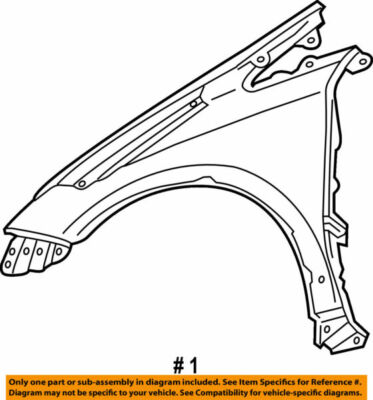 53801-47050 Toyota Fender sub-assy, front rh 5380147050, New Genuine ...