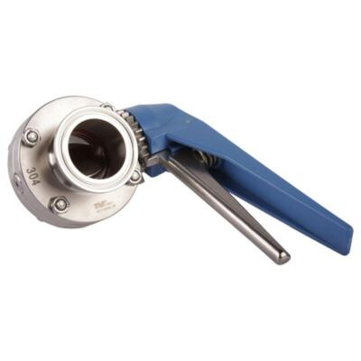 Butterfly Valve 5000 | Tri Clamp 1.5 inch Trigger Hand SS304 / Silicone ...