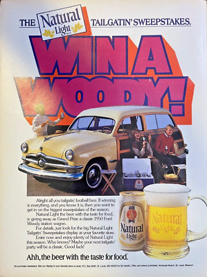 1985 Magazine Advertisement Natural Light Beer Win A Woody | eBay