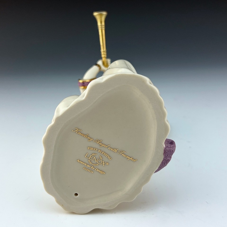 Lenox China First Blessing Nativity Kneeling ANGEL with Trumpet ...