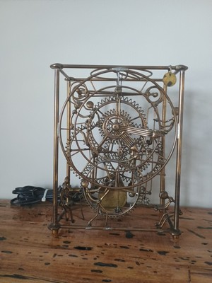 RARE GORDON BRADT SIX MAN CLOCK, Brass MANTLE CLOCK | eBay