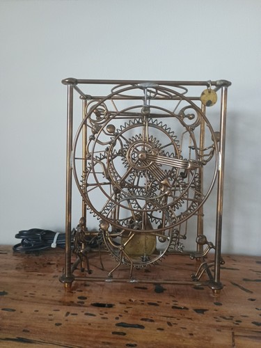 RARE GORDON BRADT SIX MAN CLOCK, Brass MANTLE CLOCK | eBay