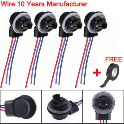 4Pcs Universal Pigtail Wire Female Socket 3157 S Harness Front Turn ...