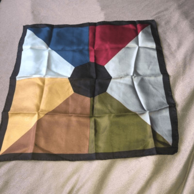 Silk large handkerchief multi color hand made | eBay