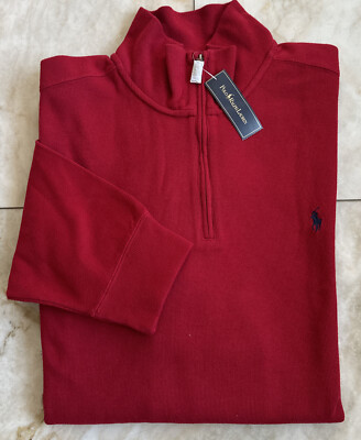 Polo Ralph Lauren Men's 1/4 Zip Long Sleeves Sweater, Red, 3XLT New | eBay