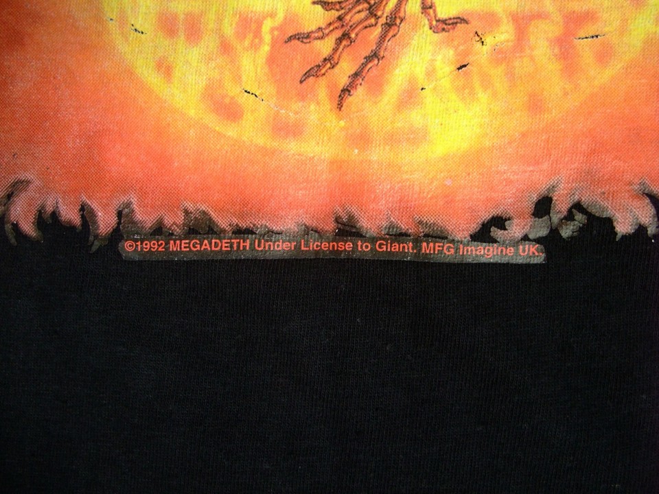 MEGADETH Countdown to Extinction 1992 Vic Rattlehead Pentagram vtg t ...