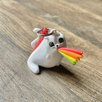 Exploding Kitten Backpack Charm Keychain | Rainbow Ralphing Cat | eBay