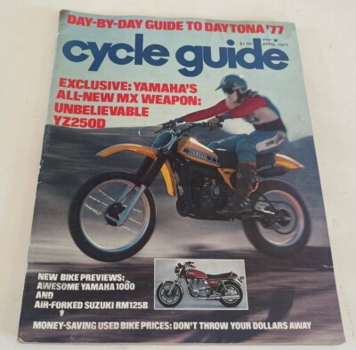 April 1977 Cycle Guide Magazine - Yamaha YZ250D Cover | eBay