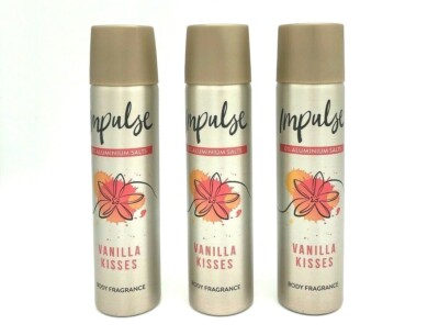 IMPULSE VANILLA KISSES Deo & Body Spray Deodorant 24H 0% Aluminiumsalz ...