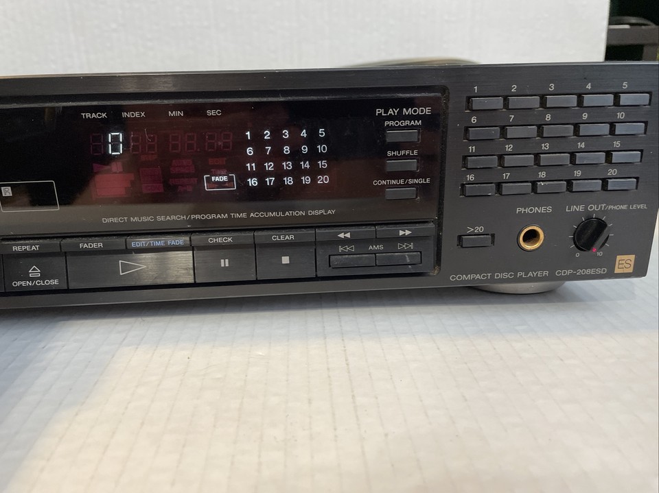 Sony CDP-208 ESD Vintage 1989 CD Player Excellent VGC RARE MADE IN ...