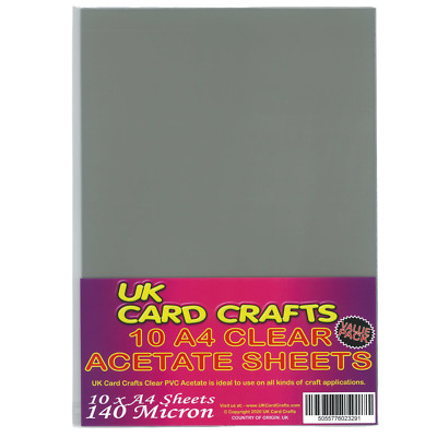 10 A4 Acetate Sheets TRANSPARENCY OHP ACETATE FILM WOW! 140 Micron ...