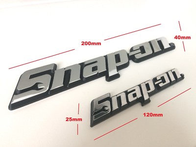 TWO Snap-On Tools 3D Chrome Badges Tool Box Logo Decal Snap On Sticker ...