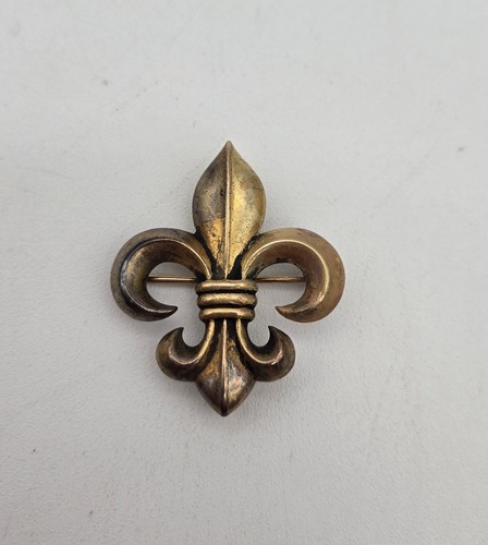 Antique 14K Gold 1892 Fleur de Lis Small Brooch 4.1g | eBay