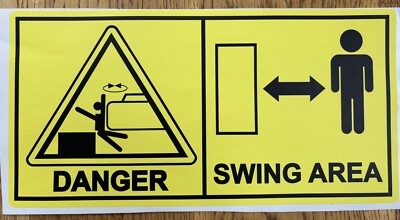 2 New Safety Stickers Decal Digger Excavator Komatsu CAT Volvo JCB ...