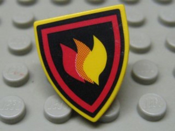 LEGO® Minifigure, Fire Logo Shield (Sticker), Vintage Accessory | eBay ...