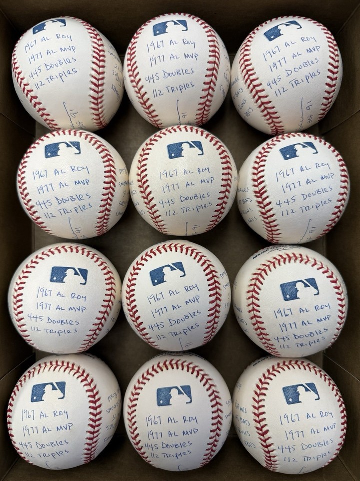 12 ROD CAREW HOF Signed Stat BALL Baseballs AUTO | eBay