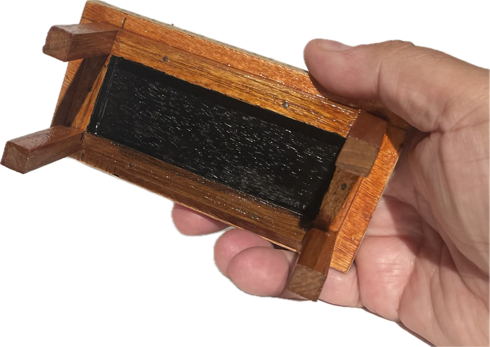Deluxe MINI COIN TABLE Wood Magic Trick Close Up Quarters Penetration ...