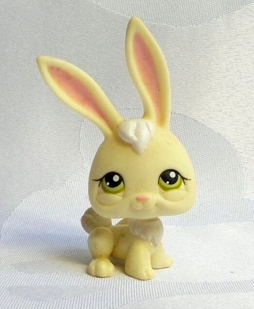 LITTLEST PETSHOP LPS #178 HASBRO LAPIN RABBIT BUNNY LIEVRE BEIGE BLANC ...